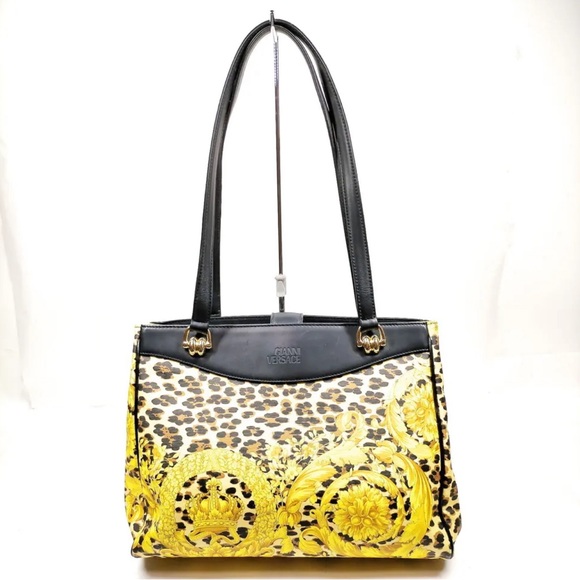 Versace | Bags | Gianni Versace Vintage Leopard Baroque Print Bag ...